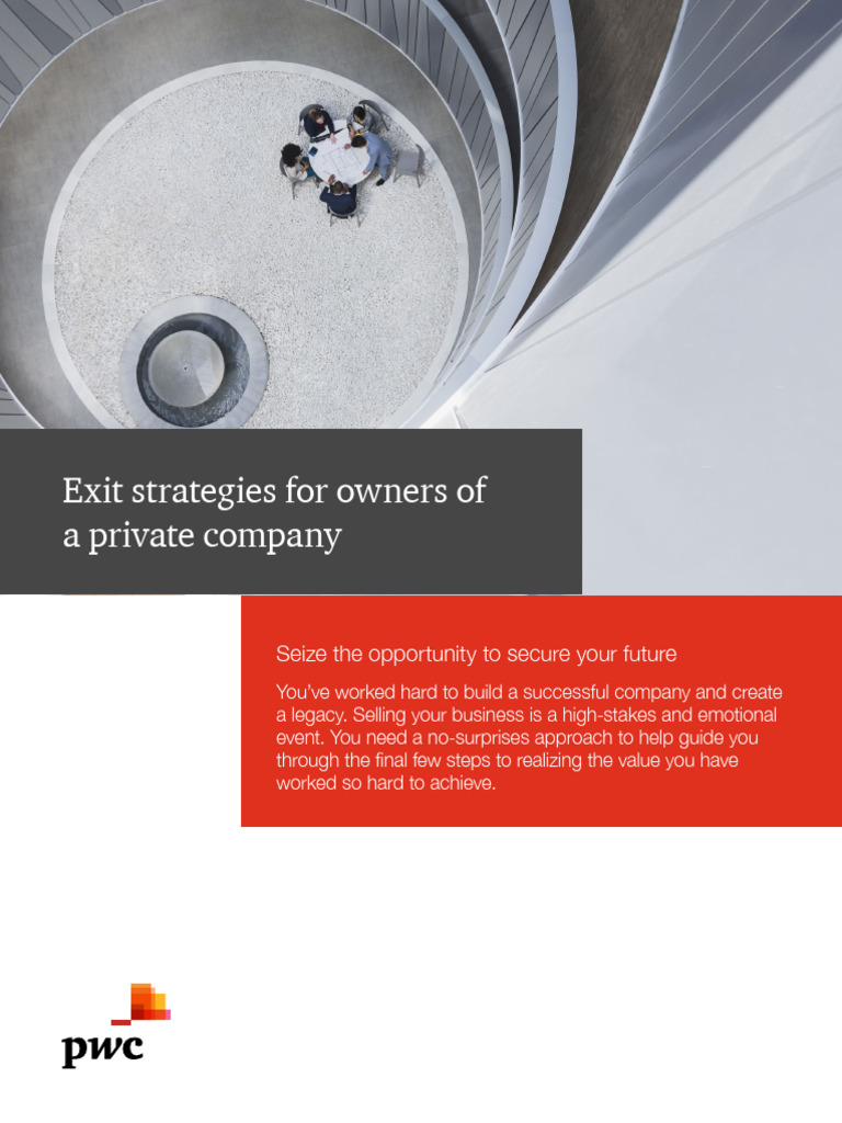 PWC Private Company Exit Strategies | PDF | Private Equity | Mergers ...