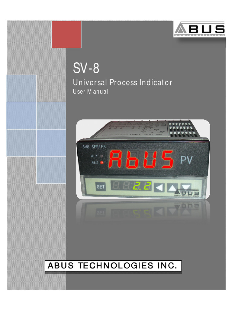 SV8 Indicator Controller | PDF | Instrumentation | Power Supply
