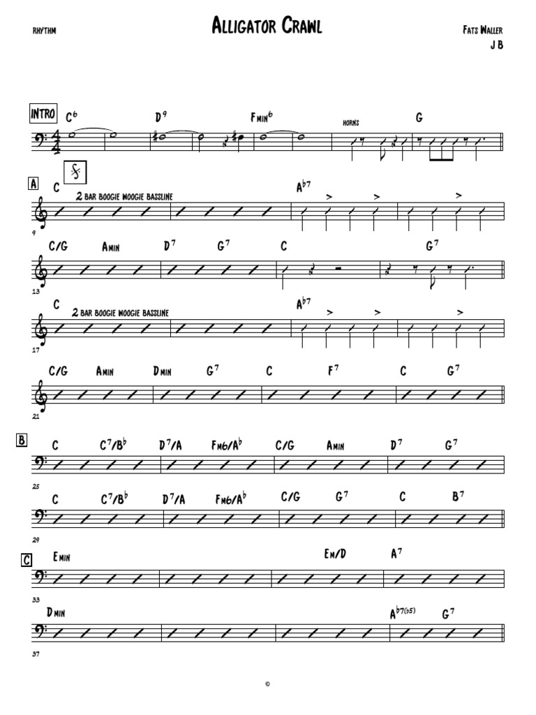alligator crawl - Rhythm easy chart | PDF