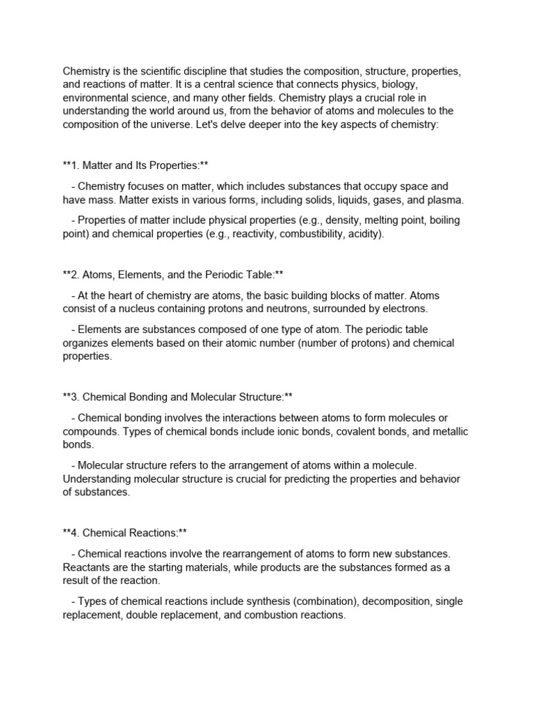 Introduction to Chemistry Concepts | PDF | Chemistry | Molecules