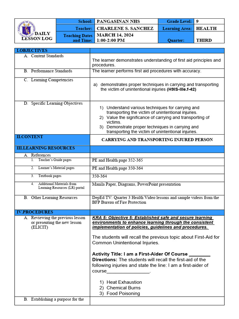 3rd Health Quarter Cot | PDF | Learning | Cognition
