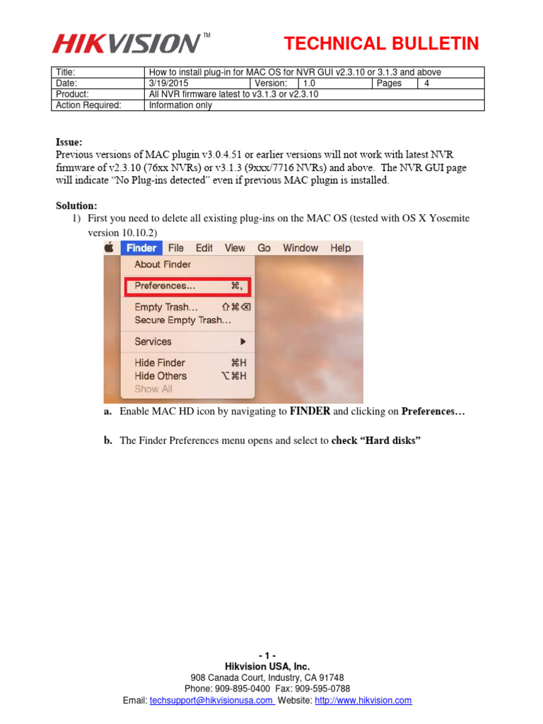 MAC NVR Plugin Installation Guide | PDF | Finder (Software) | Graphical User Interfaces
