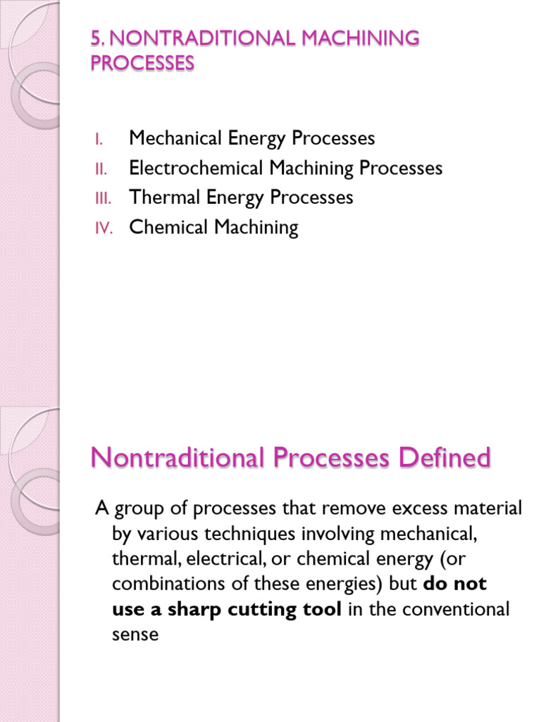 Nontraditional Machining | PDF | Machining | Industrial Processes
