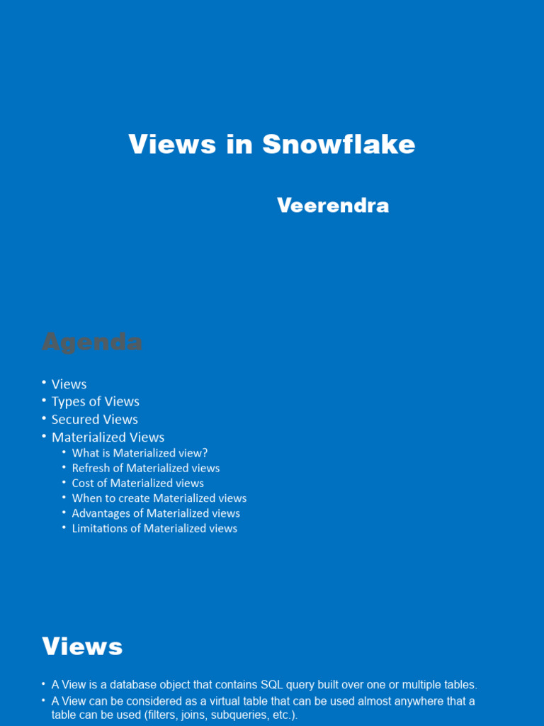 17.views and MaterializedViews | PDF | Information Retrieval | Software Engineering