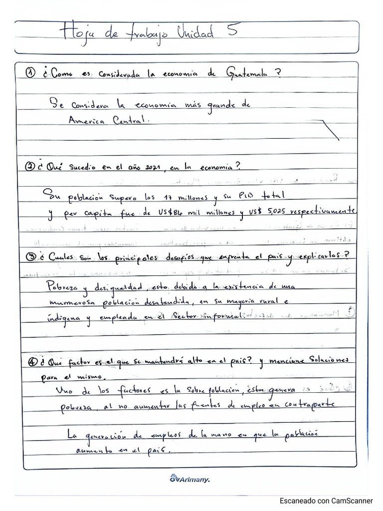 Hoja de Trabajo 5 | PDF