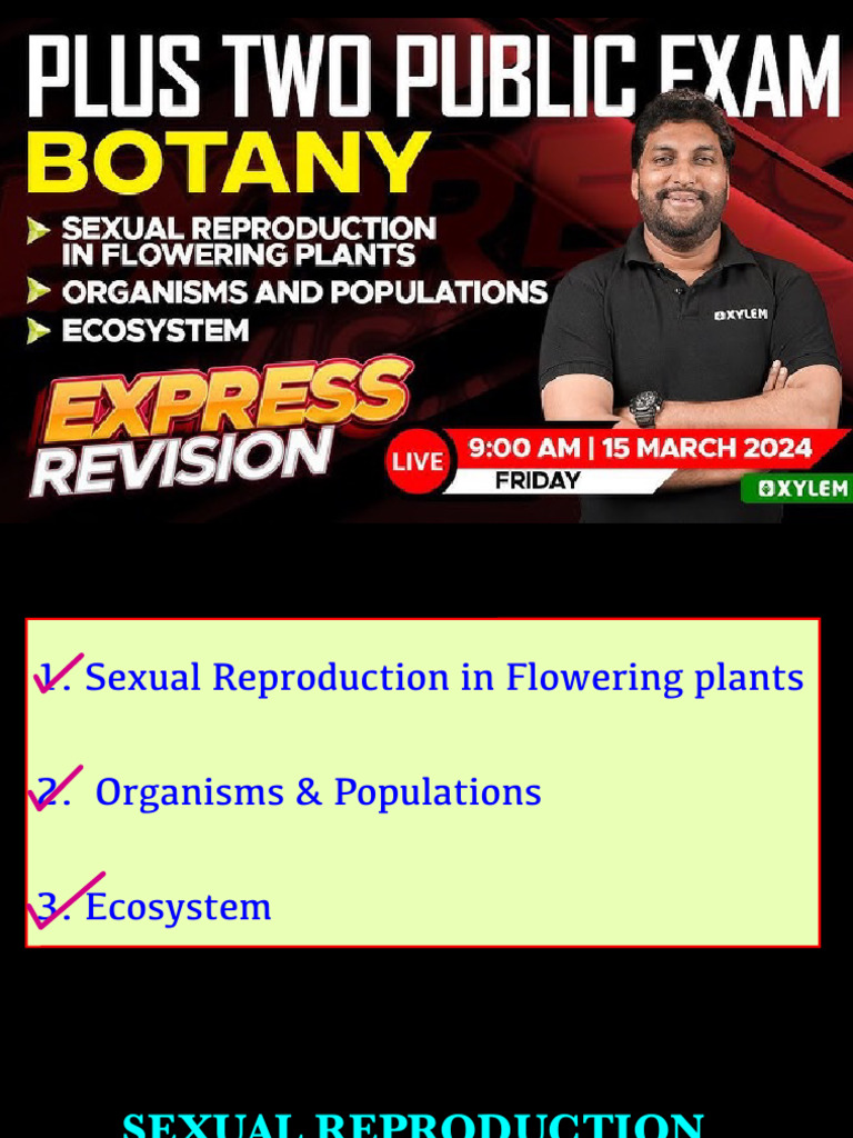 Plus Two Botany - Public Exam - Express Revision | PDF | Flowers ...
