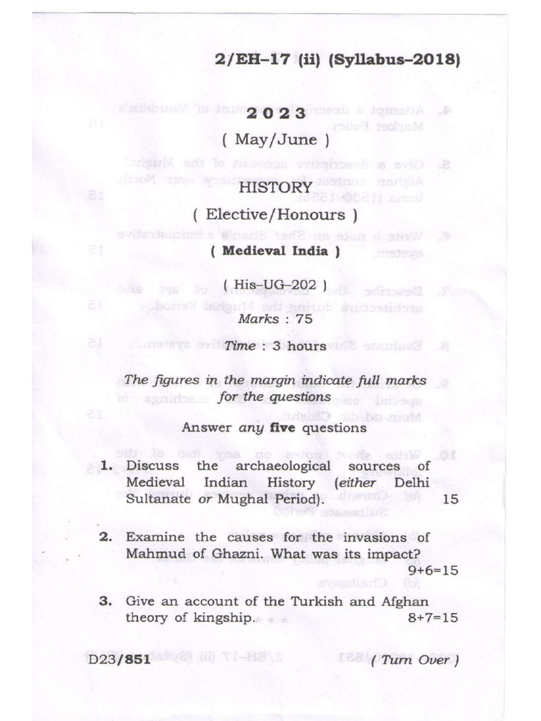 History 2023, 2sem | PDF