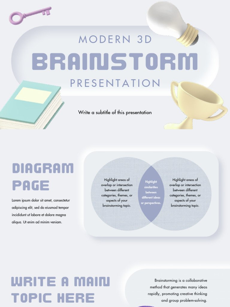 Copia de Modern Neumorphism 3D Brainstorm Presentation | PDF ...