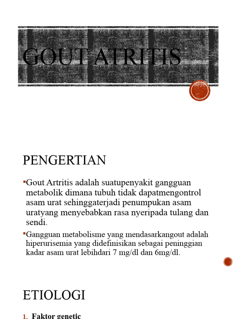 Gout Atritis PPT Edukasi | PDF