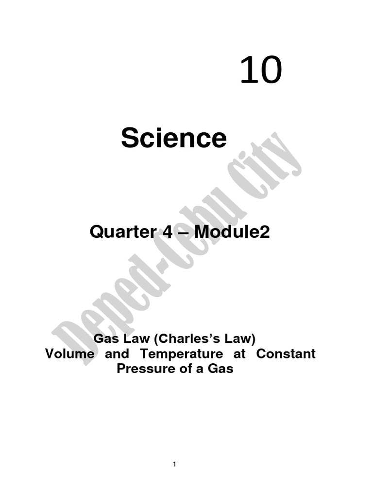 SCIENCE_10_Q4_MODULE_2 | PDF | Gases | Temperature