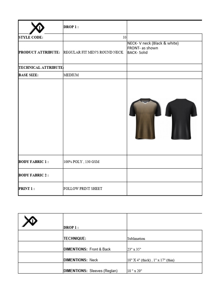 Tech Pack Sample | PDF | Clothing | Fashion