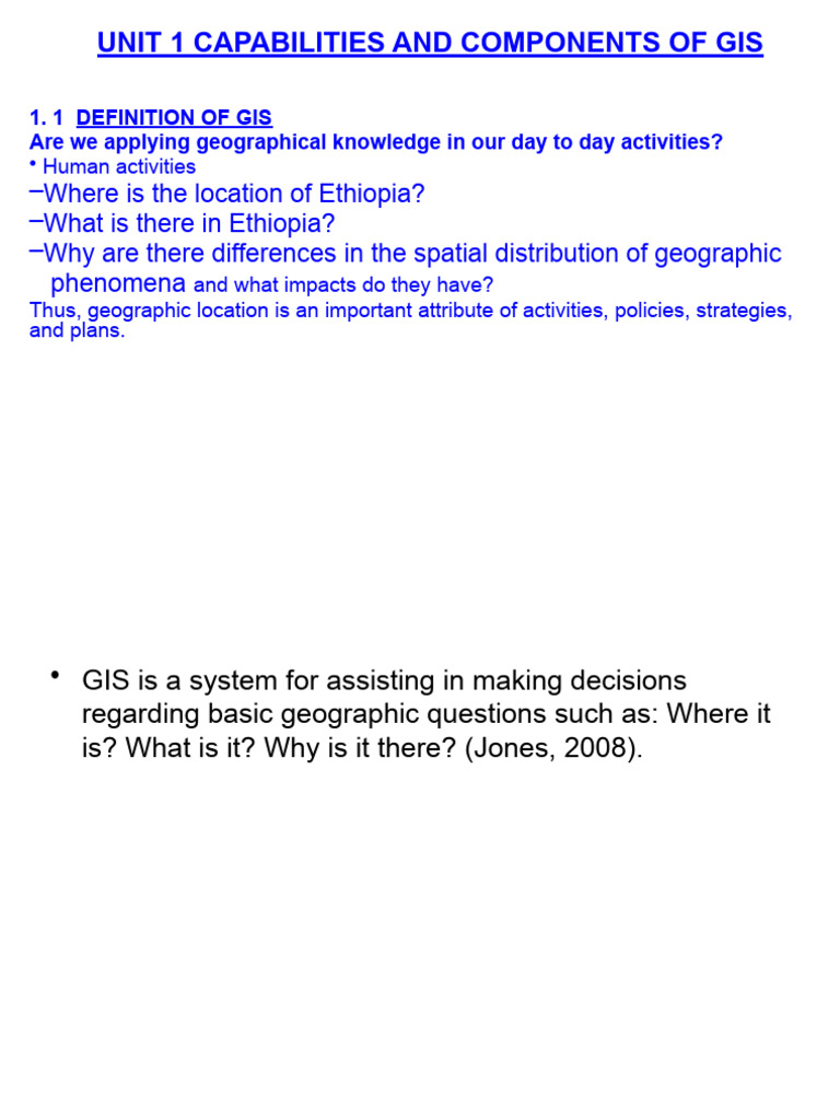 Unit 1 - GIS - 2019-1 | PDF | Geographic Information System | Esri