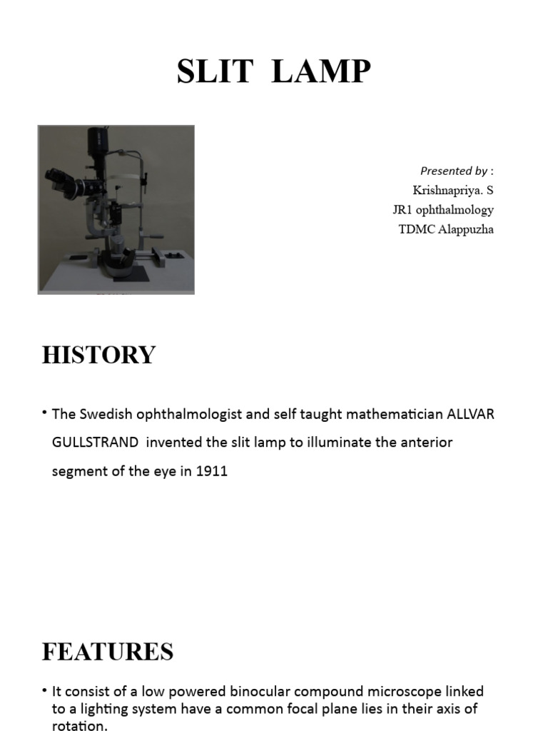 SLIT LAMP | PDF | Eye | Atomic