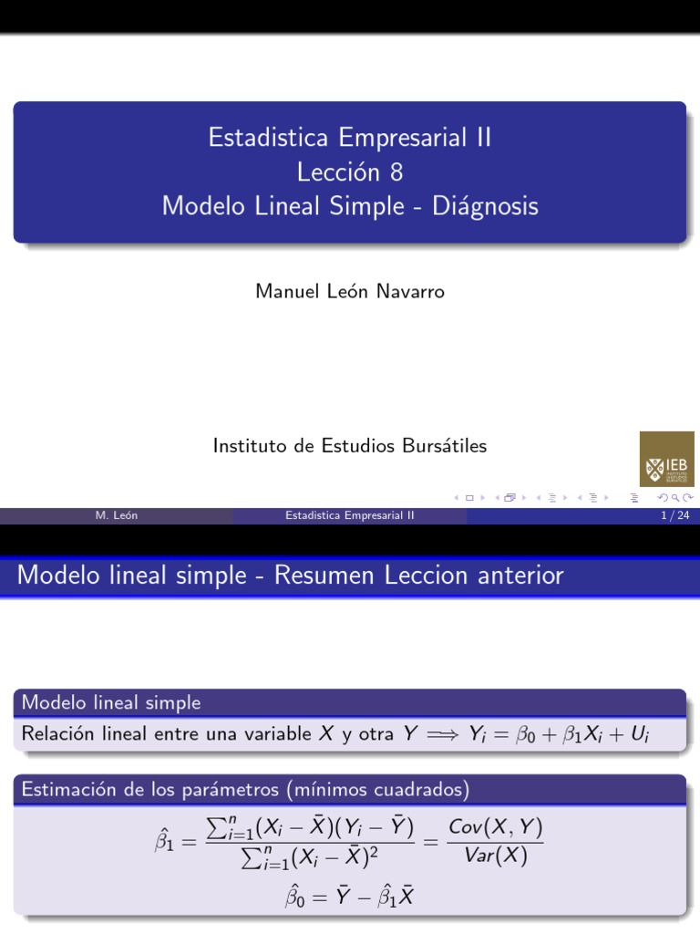 EstII Pres Lec8 | PDF | Estimador | Estadísticas