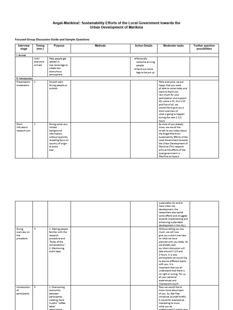 FGD-GUIDE Fin | PDF | Sustainability | Human Communication