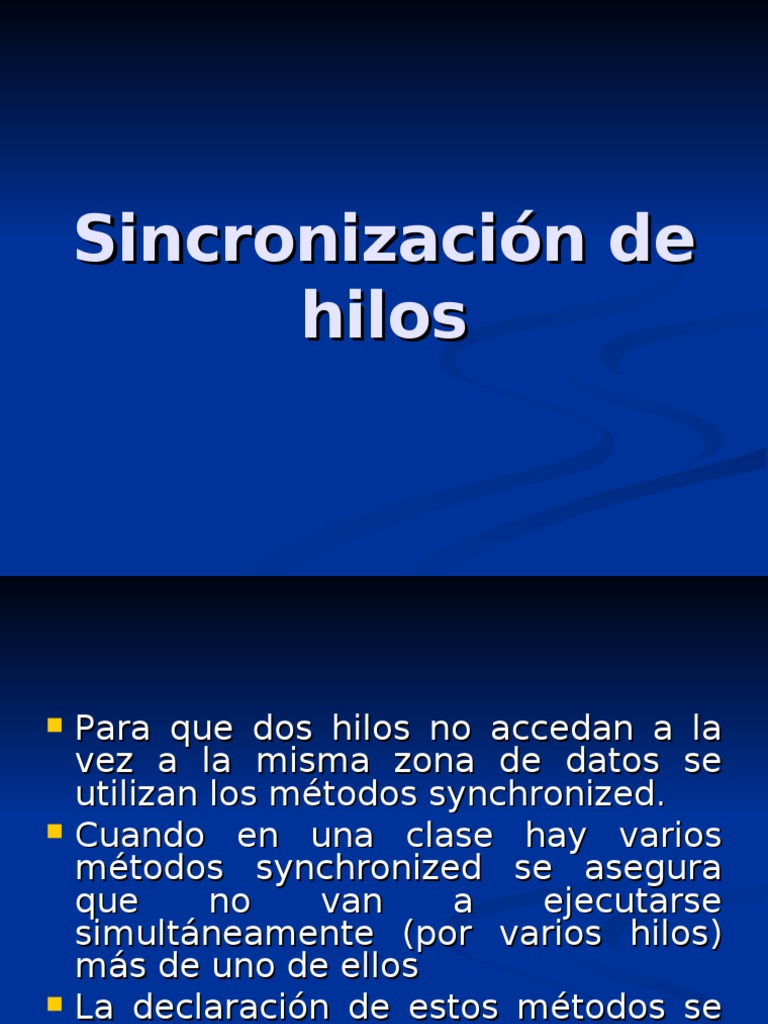 Sincronización de Hilos-2 | PDF | Hilo (Computación) | Método (programación de computadora)