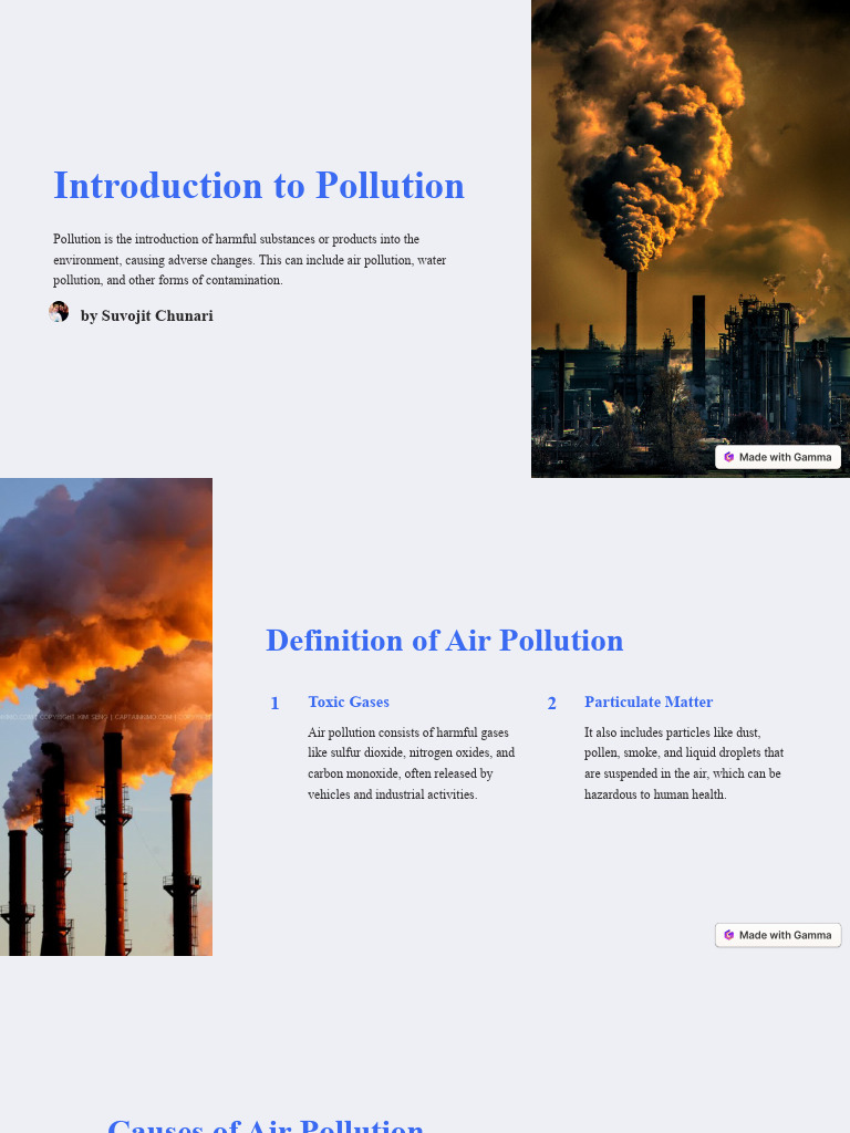 Introduction To Pollution | Download Free PDF | Water Pollution | Air Pollution
