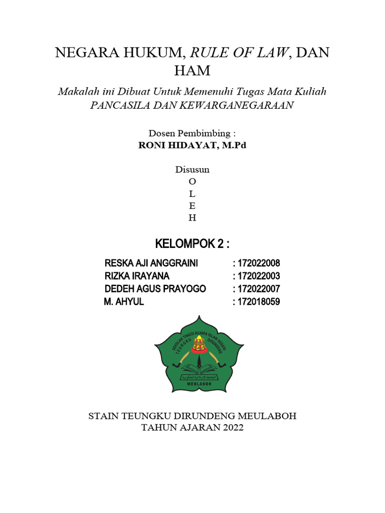 Makalah Kel 2 PKN | PDF