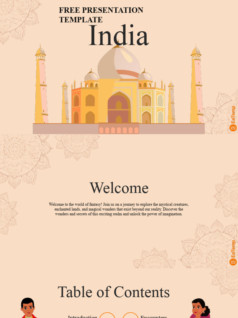 India PowerPoint Template by EaTemp | PDF | Fantasy | Dragon