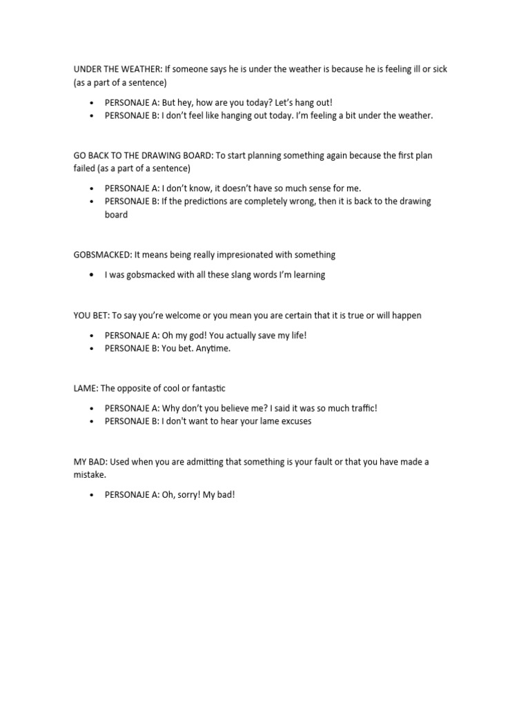 Common English Slang Expressions Explained | PDF