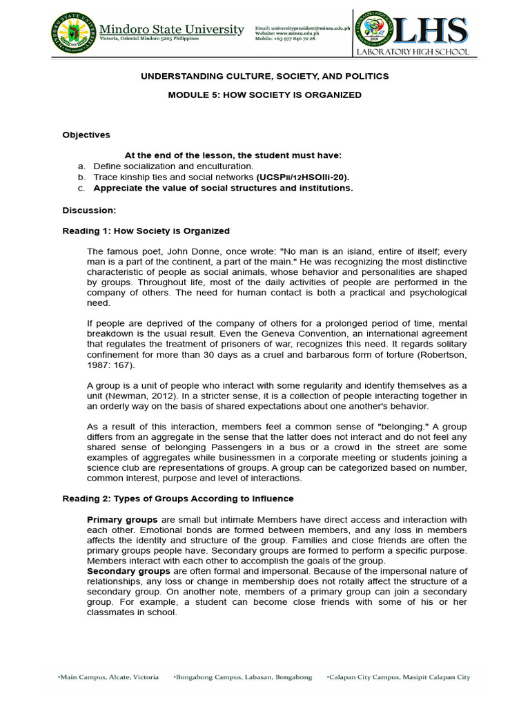 Module For Ucsp Wednesday Apr 10 | PDF | Behavioural Sciences | Liberal Arts Education