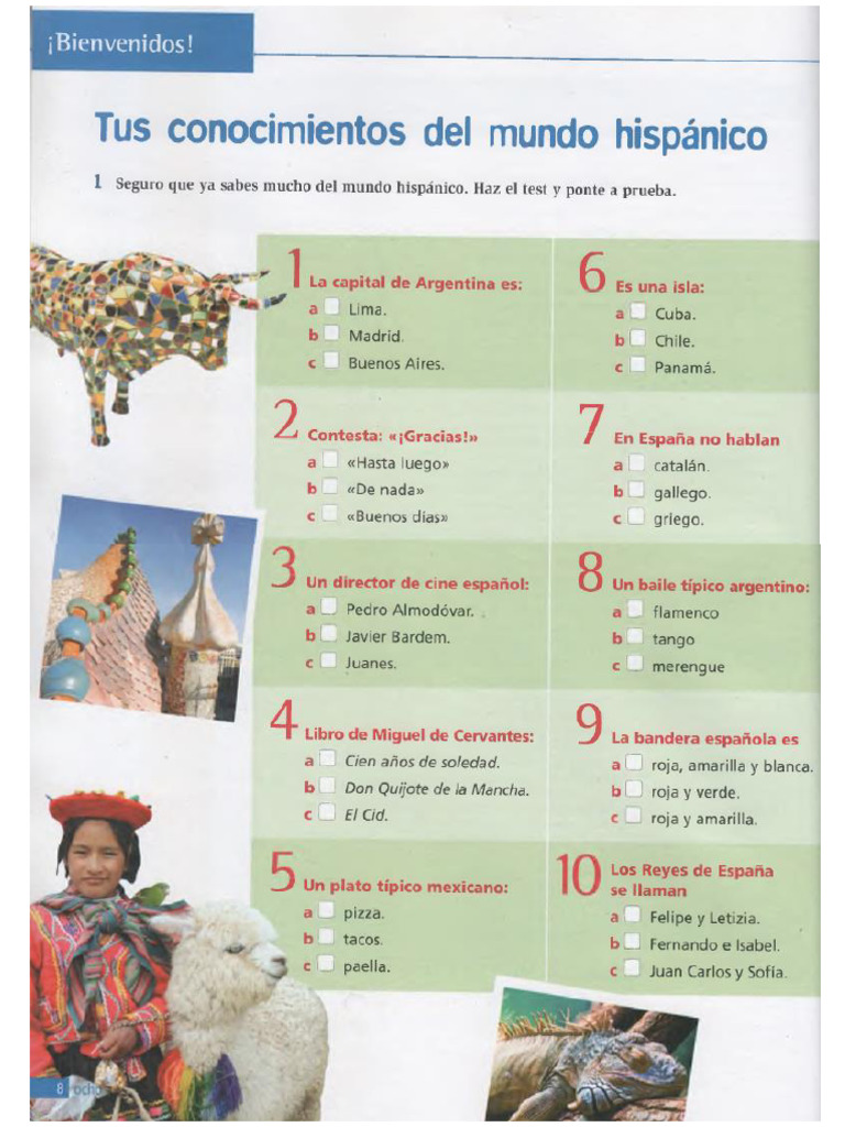 Quiz Sobre El Mundo Hispánico | PDF