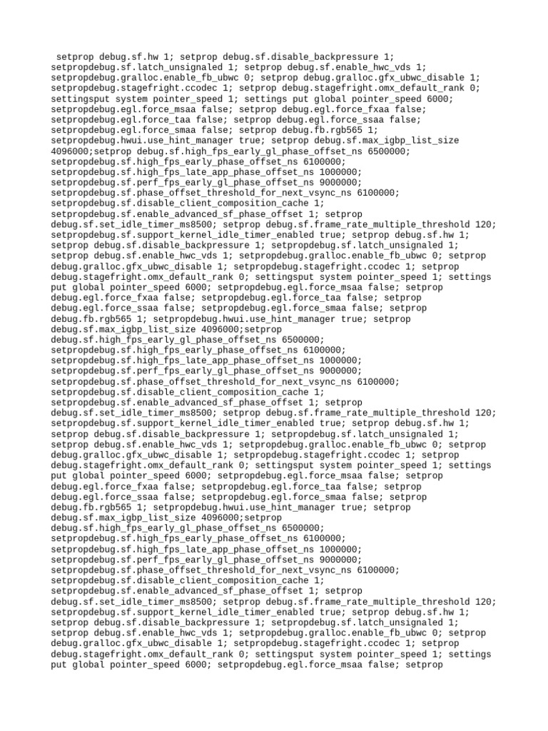 Android Debugging Properties Guide | PDF