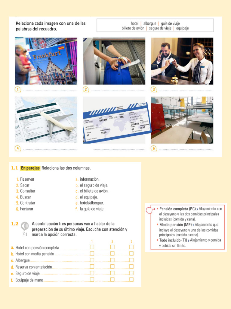 VIAJES Vocabulario y Gramática EXTRA | PDF