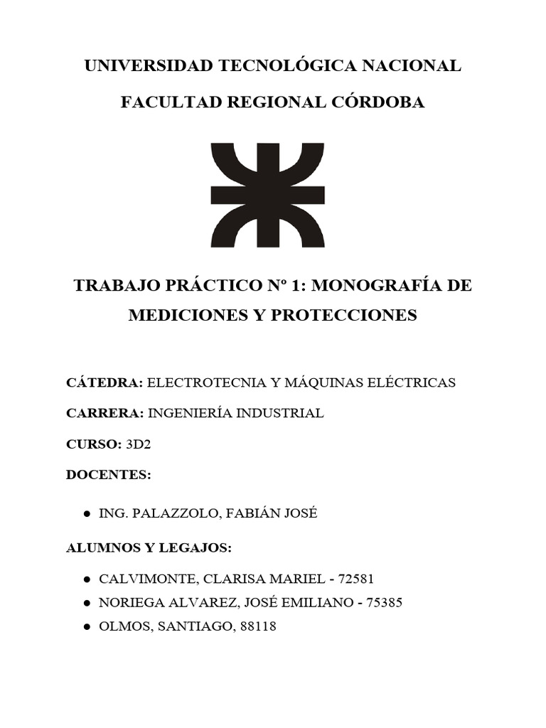 Monografía de Mediciones | PDF | Medición | Corriente eléctrica