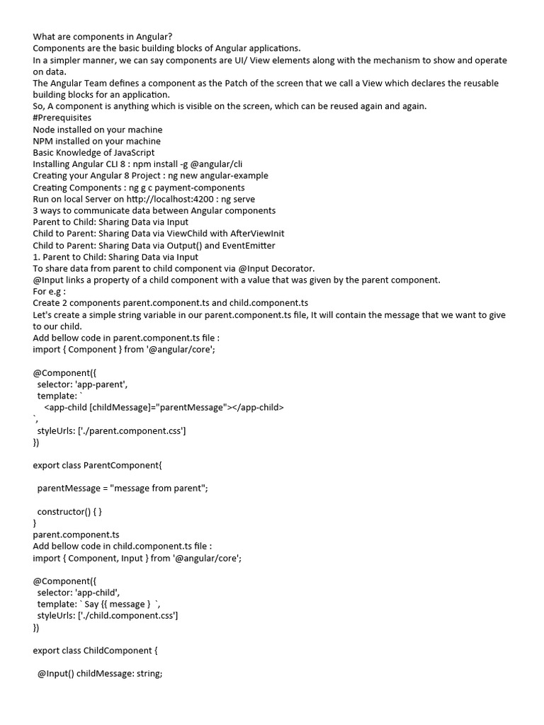 What Are Components in Angular | PDF | Document Object Model | Java Script