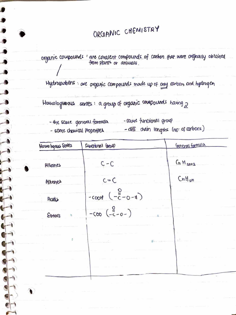 Organic Chem Notes | PDF