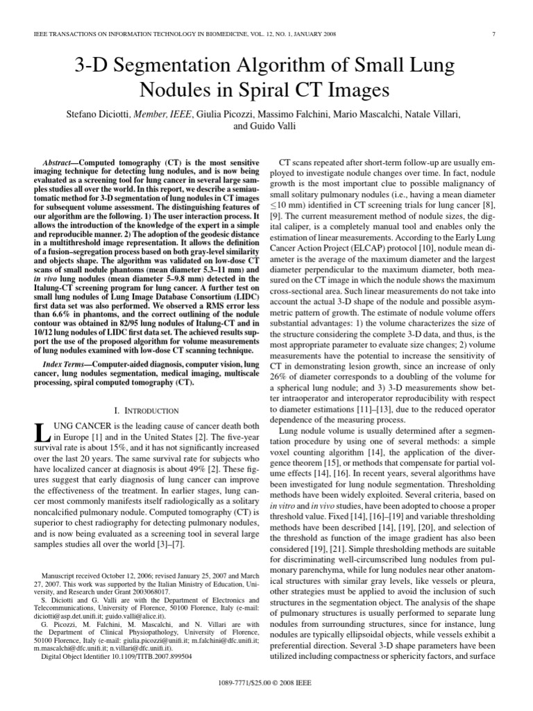 3-D Segmentation Algorithm | PDF | Ct Scan | Image Segmentation