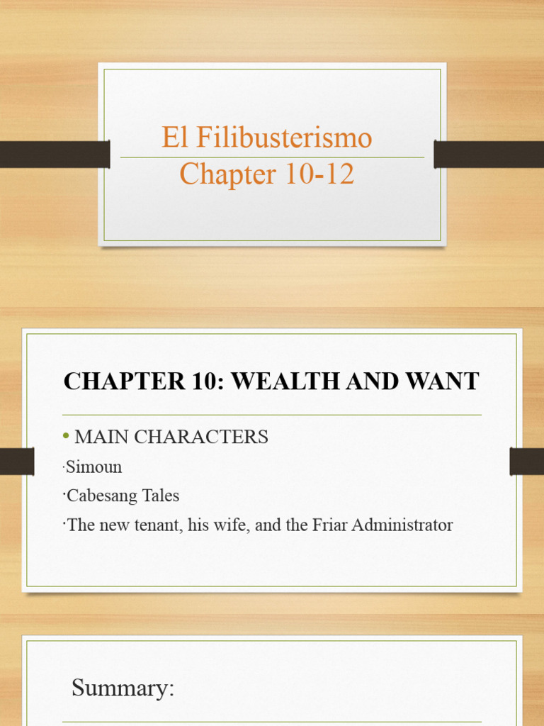 El Filibusterismo Chapter 10-12 Summary | PDF