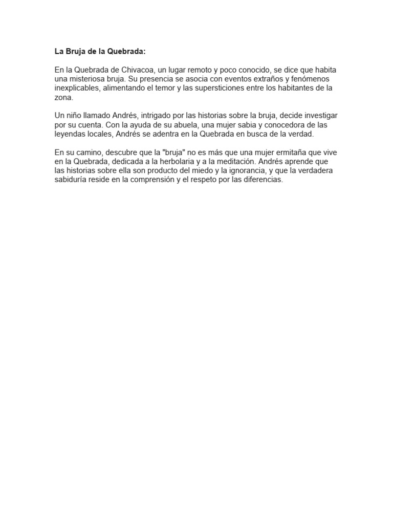 La Bruja de La Quebrada | PDF