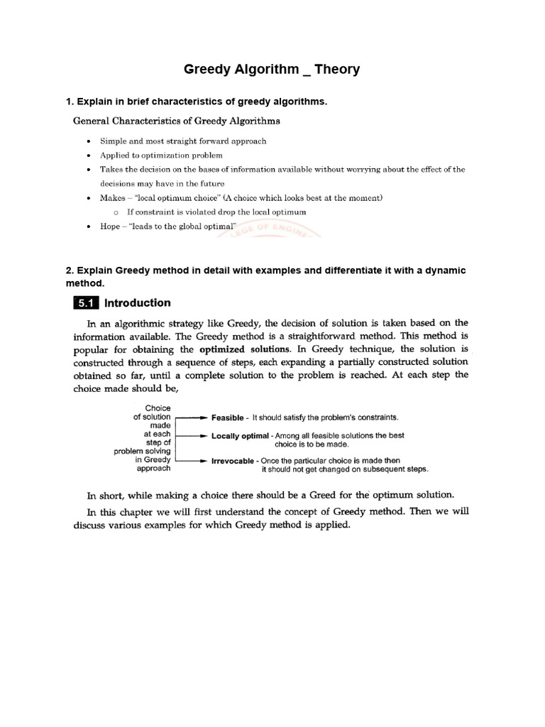 Eedy Algorithm - Theory | Download Free PDF | Dynamic Programming ... Eedy Algorithm - Theory | Download Free PDF | Dynamic Programming ...