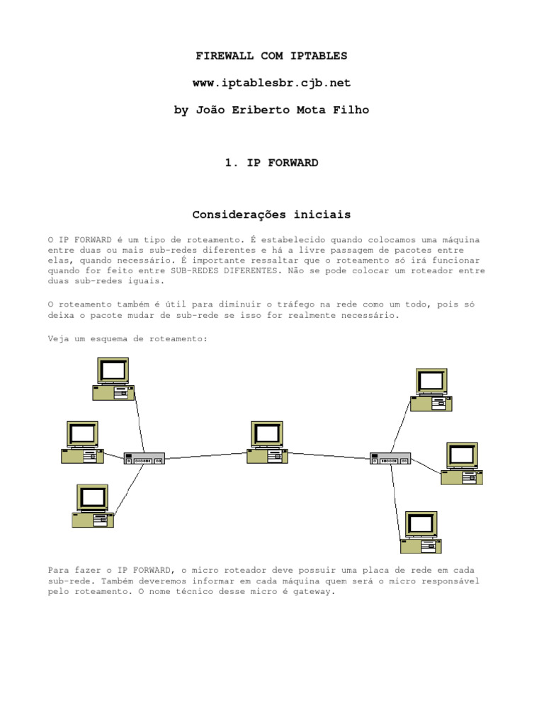 Guia de Firewall com IPTables | PDF | Porta (rede de computadores) | Firewall (informática)