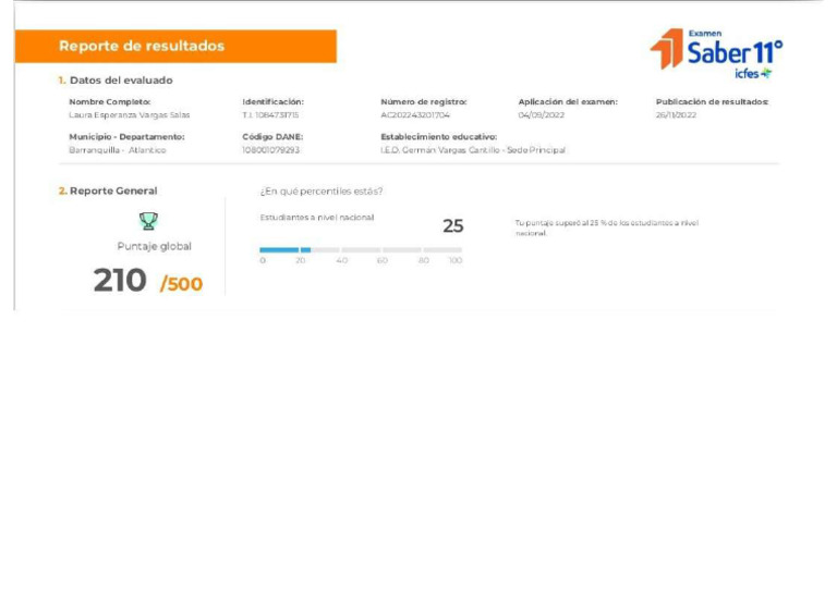 Resultados - Icfes | PDF