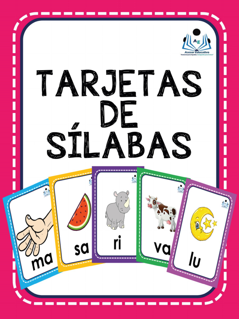 120 Tarjetas Silabas para Inicio Lectura | PDF