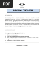 Ch. 8 The Binomial Expansion Cheat Sheet - Edexcel Maths A-Level - Year ...