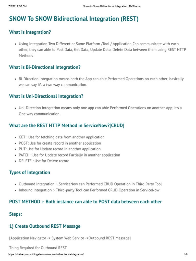 Snow to Snow Bidirectional Integration Guide | PDF | Software ...