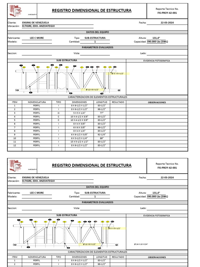 Registros Dimensionales Sub-Estructura - 2 | PDF