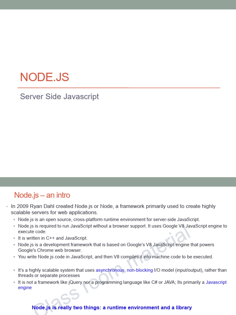 NodeJS CDAC Mar22 | PDF | Bootstrap (Front End Framework) | Java Script