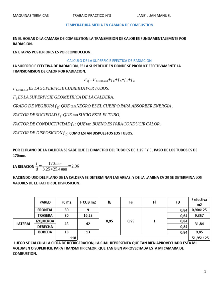 Trabajo Practico N°3 Maquinas Termicas Ing Gabriel Miguel | PDF ...