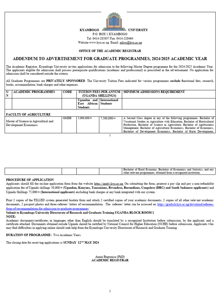 Addendum-to-ADVERTISEMENT-FOR-GRADUATE-PROGRAMMES-2024-2025-Jude-for-GB ...