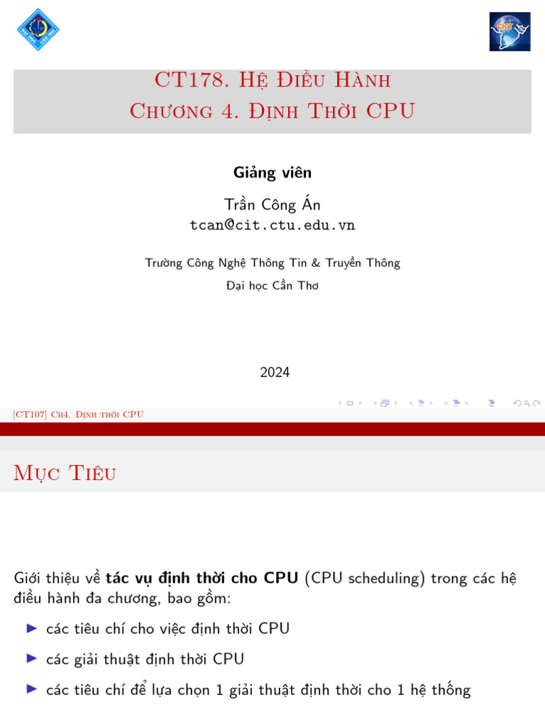 (CT107) Ch4 - Dinh Thoi Bieu CPU | PDF