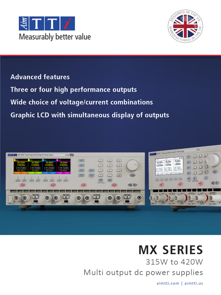 AIM-MX Series DC Power Supplies Data Sheet en 82100-1510-11 | PDF | Power Supply | Computer ...
