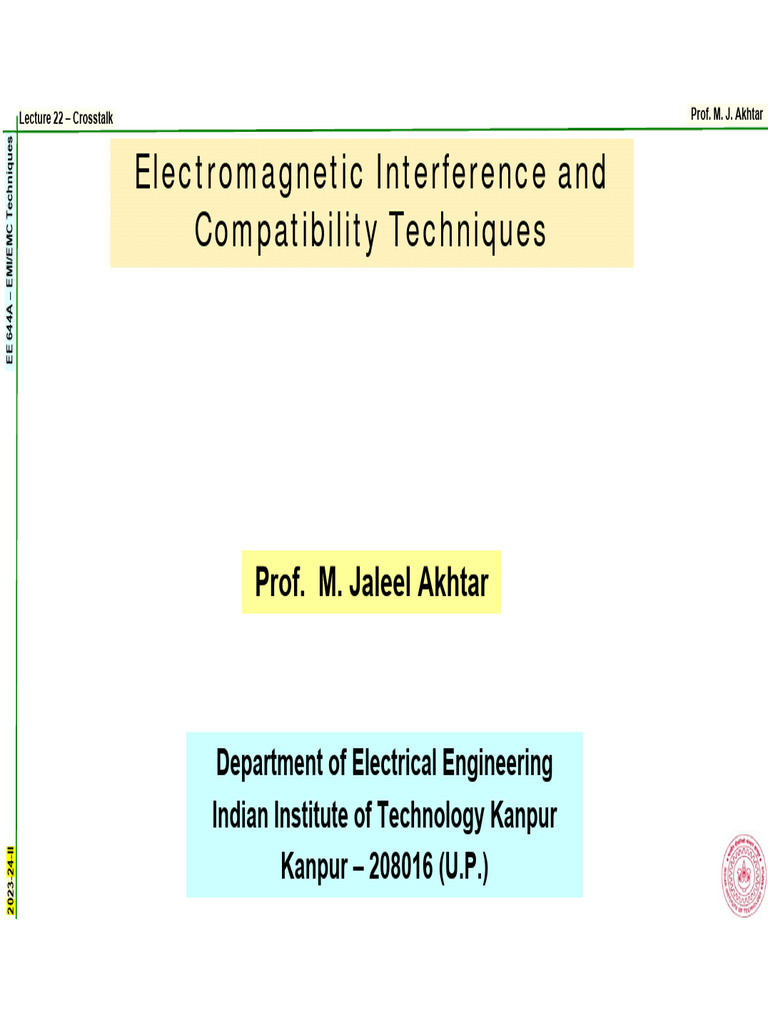 Lecture 22 | PDF | Electromagnetic Interference | Transmission Line