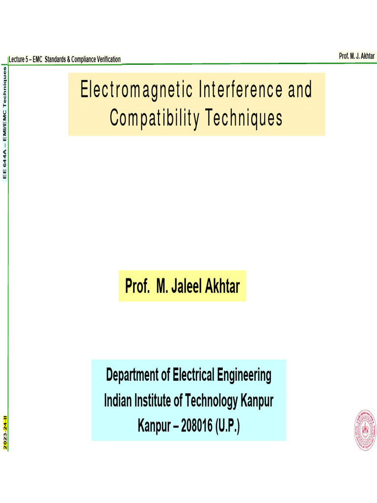 Lecture5 | PDF | Electromagnetic Compatibility | Electromagnetic Interference