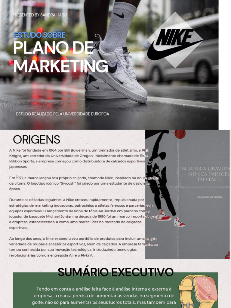 Plano de Marketing NIKE Apresentação | PDF | Marca | Nike