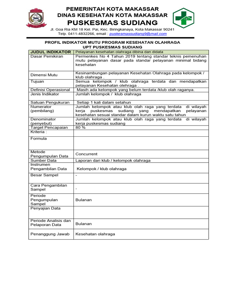Profil Indikator Mutu Kesorga 2024 | PDF